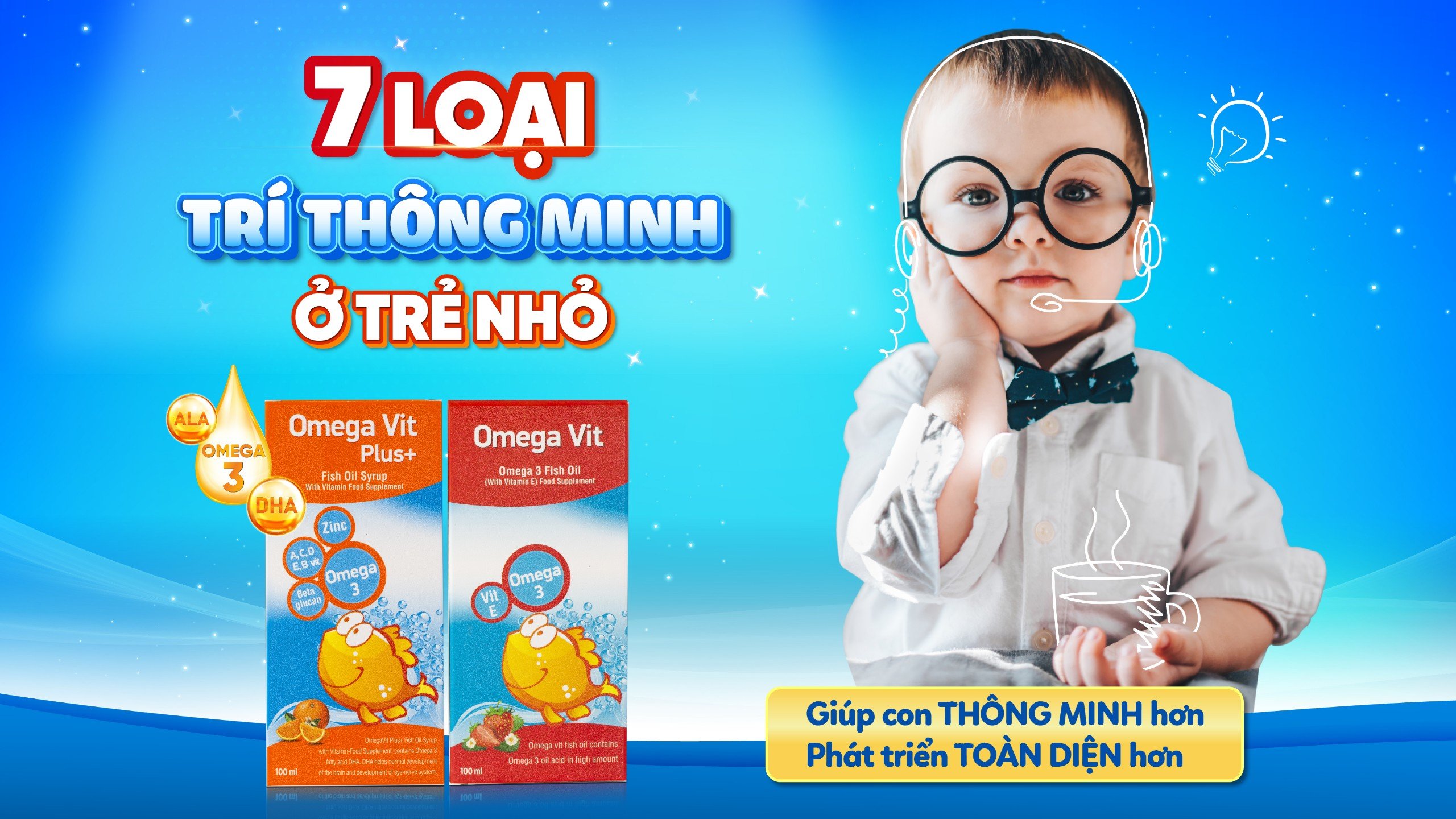 [XEM NGAY] 7 LOẠI TRÍ THÔNG MINH Ở TRẺ NHỎ - Omegavit